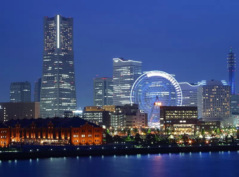 日本横滨港夜景 初中地理图片 地理教师网
